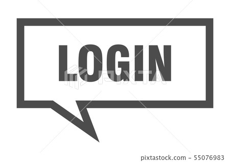 login sign. login square speech bubble. login - Stock Illustration ...
