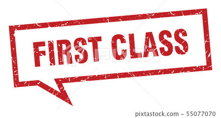 first class sign. first class square speech - Stock Illustration ...