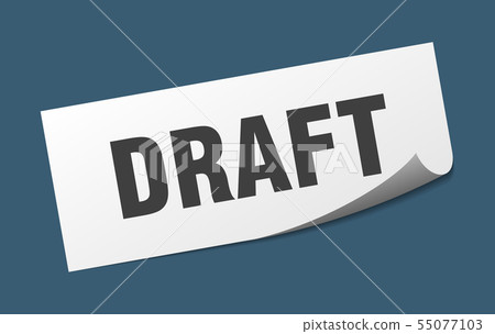 draft sticker. draft square isolated sign. draft-插圖素材 [55077103] - PIXTA圖庫