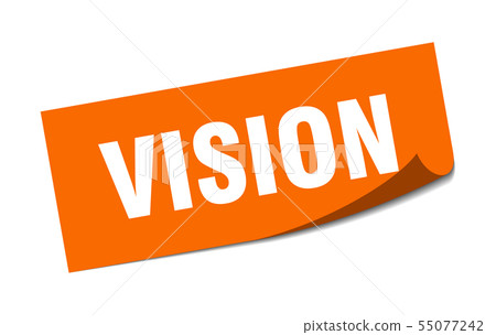 vision sticker. vision square isolated sign. - Stock Illustration ...