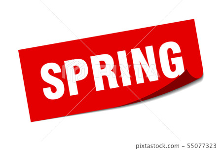spring sticker. spring square isolated sign. - Stock Illustration ...
