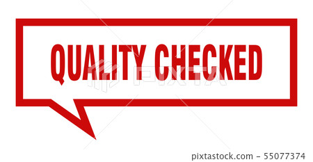 quality checked sign. quality checked square - Stock Illustration ...