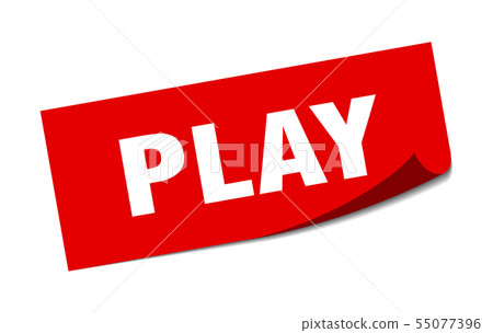 play sticker. play square isolated sign. play - Stock Illustration ...
