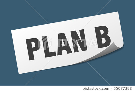 plan b sticker. plan b square isolated sign. plan - Stock Illustration ...
