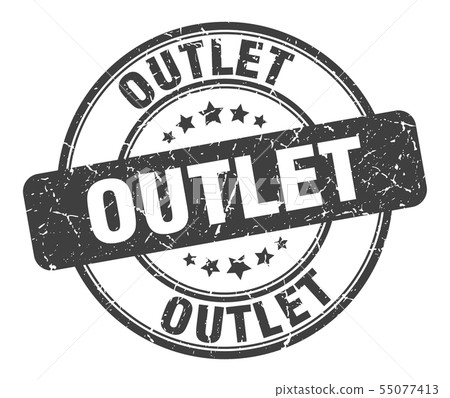 outlet stamp. outlet round grunge sign. outlet - Stock Illustration ...