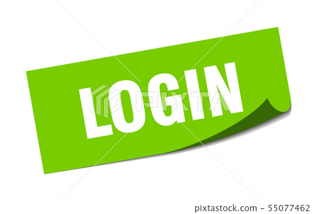 login sticker. login square isolated sign. login - Stock Illustration ...