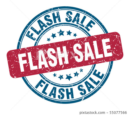 flash sale stamp. flash sale round grunge sign. - Stock Illustration ...