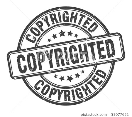 copyrighted stamp. copyrighted round grunge sign. - Stock Illustration ...