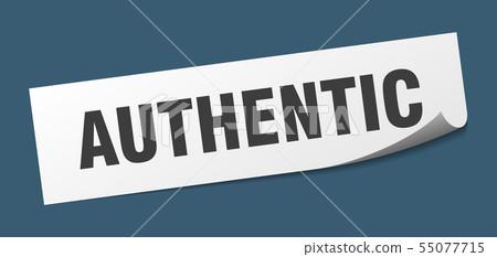 authentic sticker. authentic square isolated sign. - Stock Illustration ...