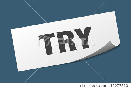 try sticker. try square isolated sign. try - Stock Illustration ...