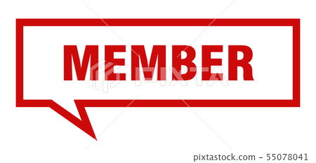 member sign. member square speech bubble. member-插圖素材 [55078041] - PIXTA圖庫