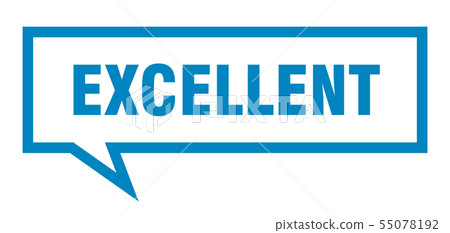 excellent sign. excellent square speech bubble. - Stock Illustration ...
