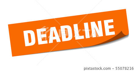 deadline sticker. deadline square isolated sign. - Stock Illustration ...
