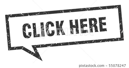 click here sign. click here square speech bubble. - Stock Illustration ...