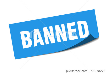 banned sticker. banned square isolated sign. - Stock Illustration ...