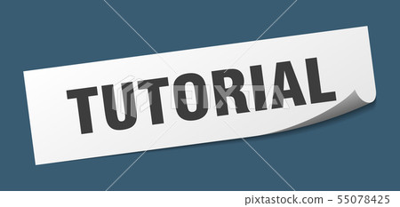 tutorial sticker. tutorial square isolated sign. - Stock Illustration ...