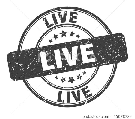 live stamp. live round grunge sign. live - Stock Illustration [55078783 ...
