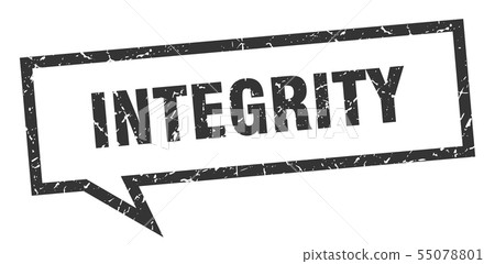 integrity sign. integrity square speech bubble. - Stock Illustration ...
