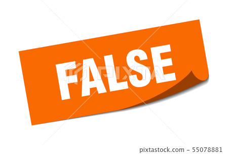 false sticker. false square isolated sign. false - Stock Illustration ...