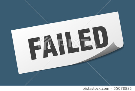 failed sticker. failed square isolated sign. - Stock Illustration ...