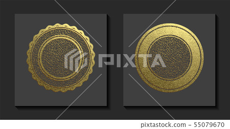 rubber stamp gold illustration - Stock Illustration [55079670] - PIXTA