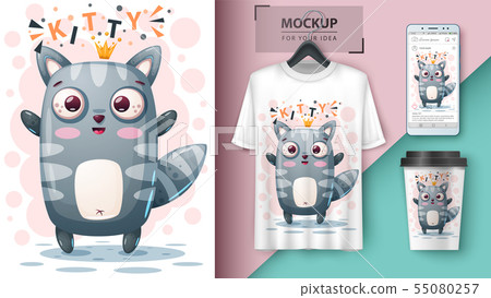 Princess cat - mockup for your idea - Stock Illustration [55080257] - PIXTA
