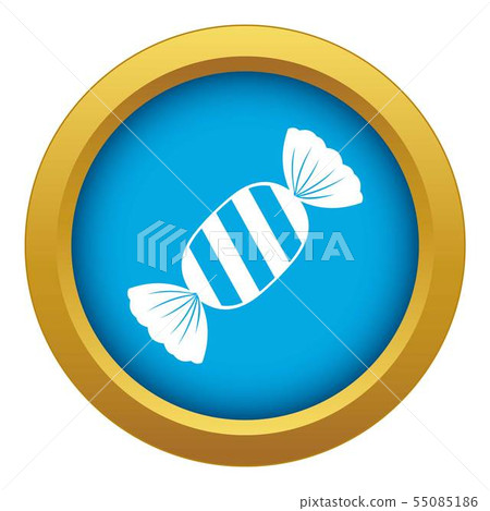 Delicious candy icon blue vector isolated - Stock Illustration ...