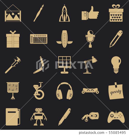Boon icons set, simple style - Stock Illustration [55085495] - PIXTA