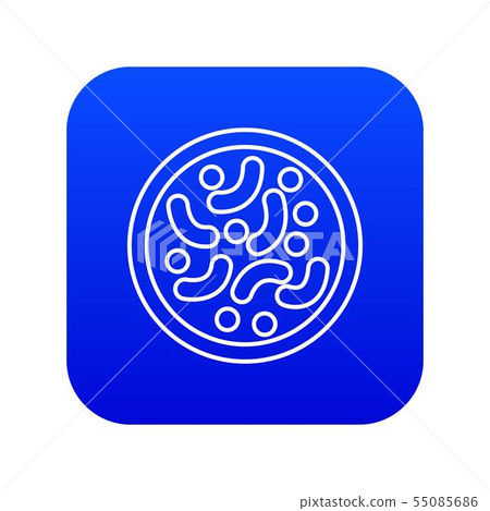 Microscopic bacteria icon blue vector - Stock Illustration [55085686 ...