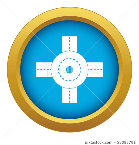 Big road junction icon blue vector isolated - Stock Illustration ...