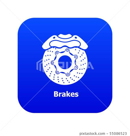 Brakes icon blue vector - Stock Illustration [55086523] - PIXTA