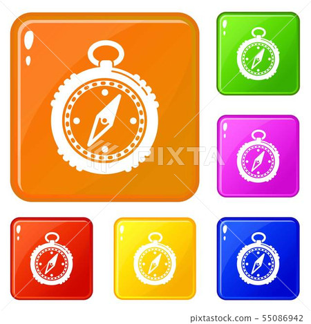 Compass icons set vector color - Stock Illustration [55086942] - PIXTA
