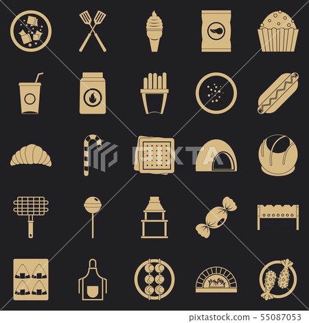 Overeating icons set, simple style - Stock Illustration [55087053] - PIXTA