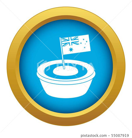 Little flag icon blue vector isolated - Stock Illustration [55087919 ...