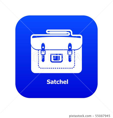 Satchel bag icon blue vector - Stock Illustration [55087945] - PIXTA