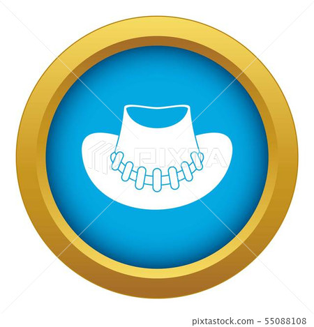 Cowboy hat icon blue vector isolated - Stock Illustration [55088108 ...