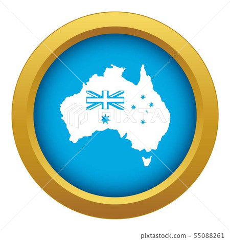 Australia icon blue vector isolated - Stock Illustration [55088261] - PIXTA
