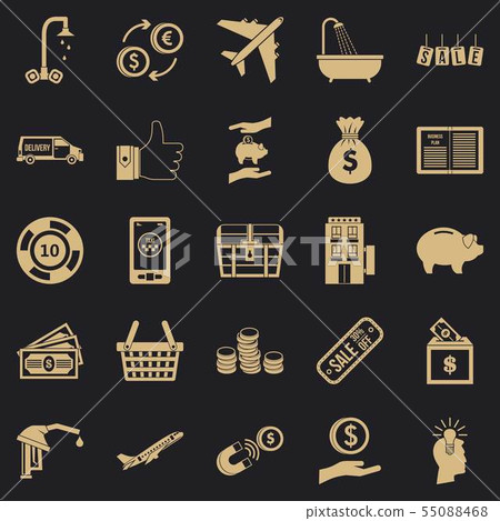 Treasury icons set, simple style - Stock Illustration [55088468] - PIXTA