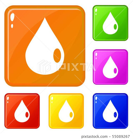 Drop icons set vector color - Stock Illustration [55089267] - PIXTA