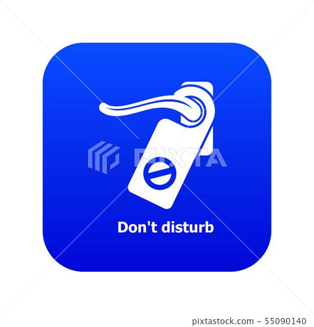 Do not disturb icon blue vector - Stock Illustration [55090140] - PIXTA