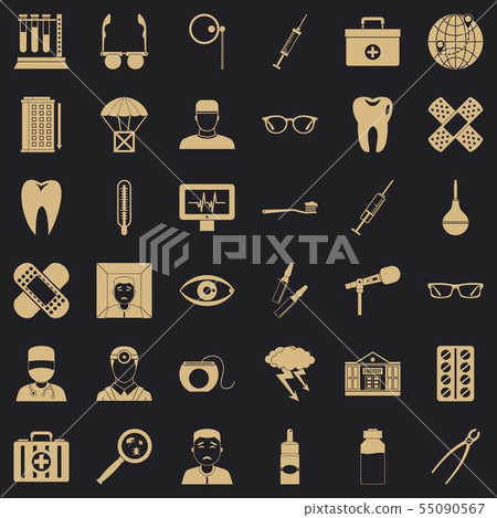 Good doctor icons set, simple style - Stock Illustration [55090567] - PIXTA