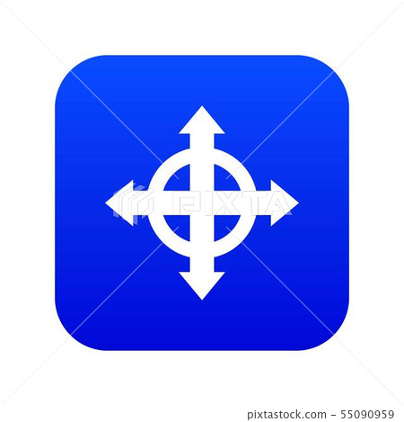 Arrows target icon digital blue - Stock Illustration [55090959] - PIXTA