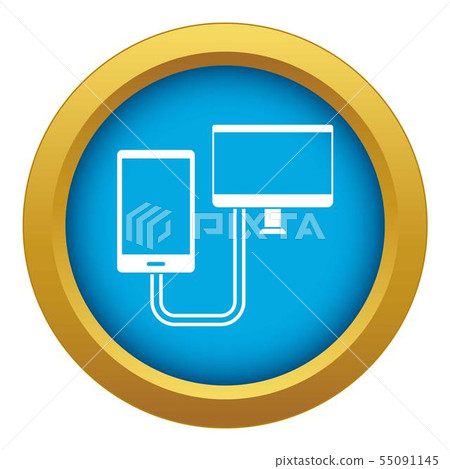 Connection phone icon blue vector isolated-插圖素材 [55091145] - PIXTA圖庫