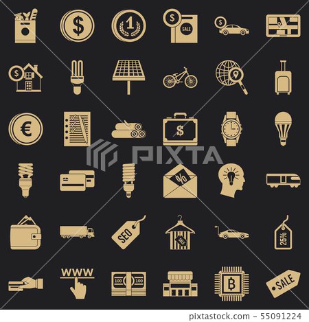 Good economy icons set, simple style - Stock Illustration [55091224 ...
