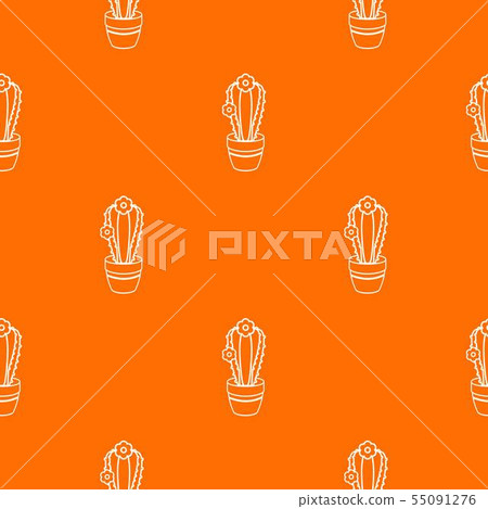 Cactus pattern vector orange - Stock Illustration [55091276] - PIXTA