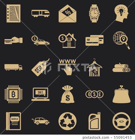 Reasonableness icons set, simple style - Stock Illustration [55091453 ...