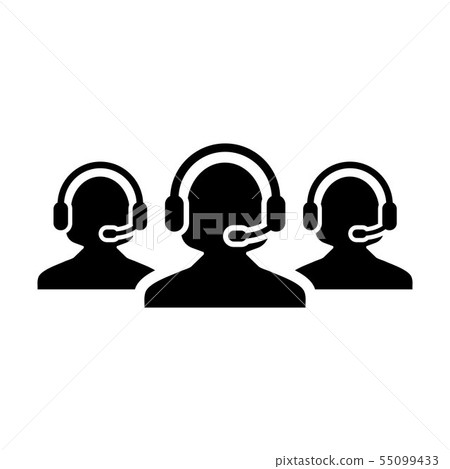 Assistant icon vector female business support - Stock Illustration ...