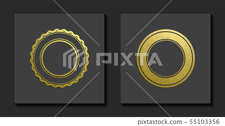 rubber stamp gold illustration - Stock Illustration [55103356] - PIXTA