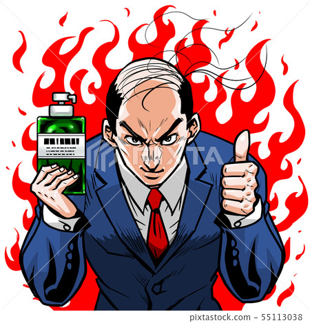 Suit bar code bald left good job right bottle - Stock Illustration ...