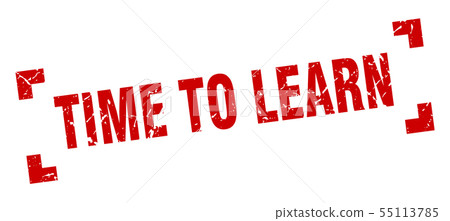 time to learn stamp. time to learn square grunge - Stock Illustration [55113785] - PIXTA